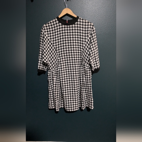 Zara | Dresses | Black And White Checkered Dress Zara | Poshmark